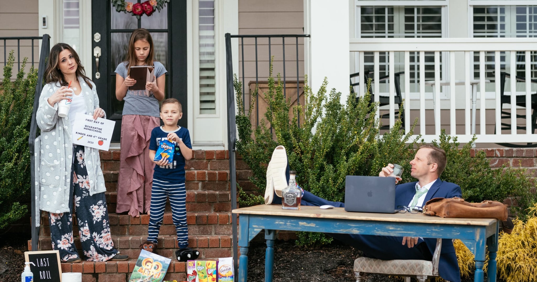 Mom's First Day of Quarantine Homeschool Funny Photo | PS Family