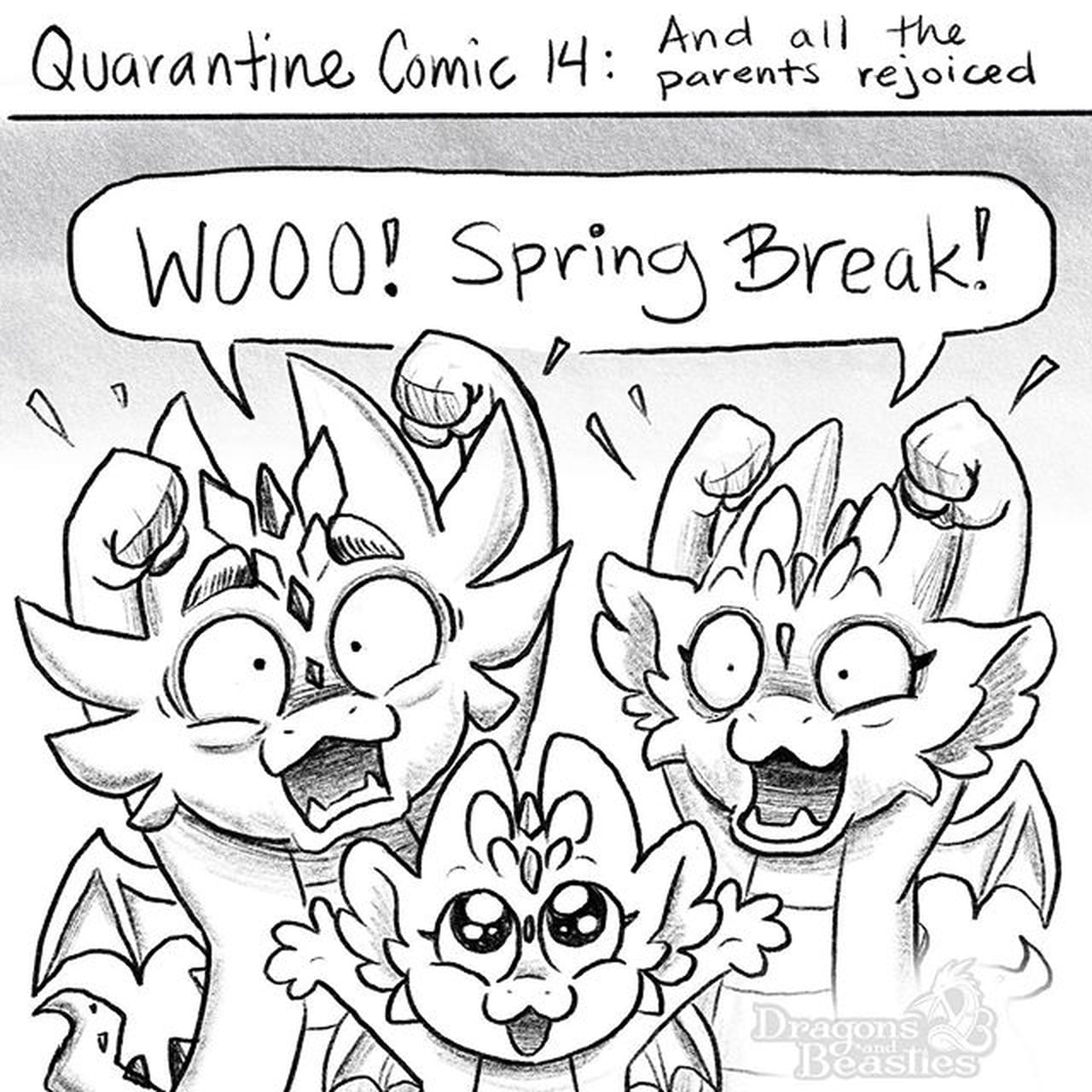 Mom's Funny Dragon Comics on Social Distancing With Kids | PS Family