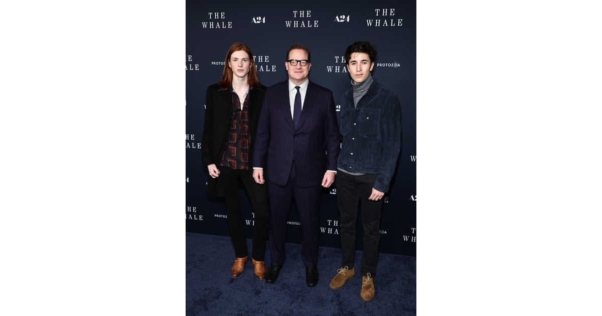 Brendan Fraser and Sons Leland and Holden Fraser at "The Whale ...