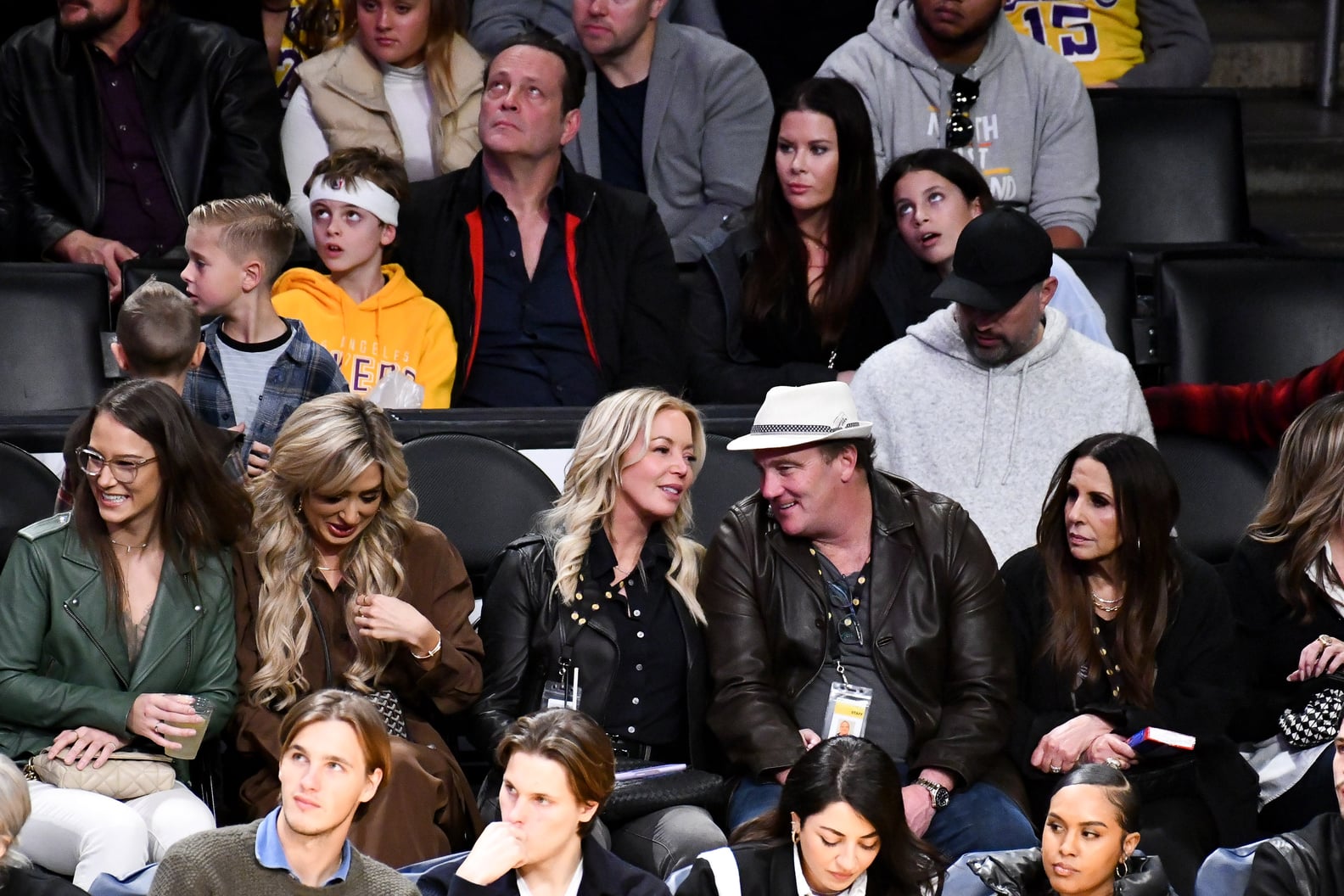 Vince Vaughn Attends Lakers Game With His Wife and 2 Kids | PS Celebrity