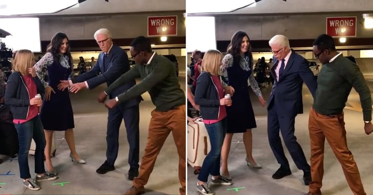 Ted Danson Learning How to Floss Dance | POPSUGAR Celebrity