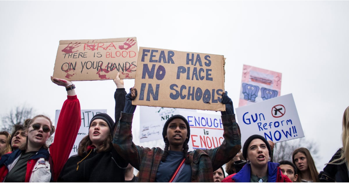 Gun Control Protest Outside White House Feb. 2018 | POPSUGAR News
