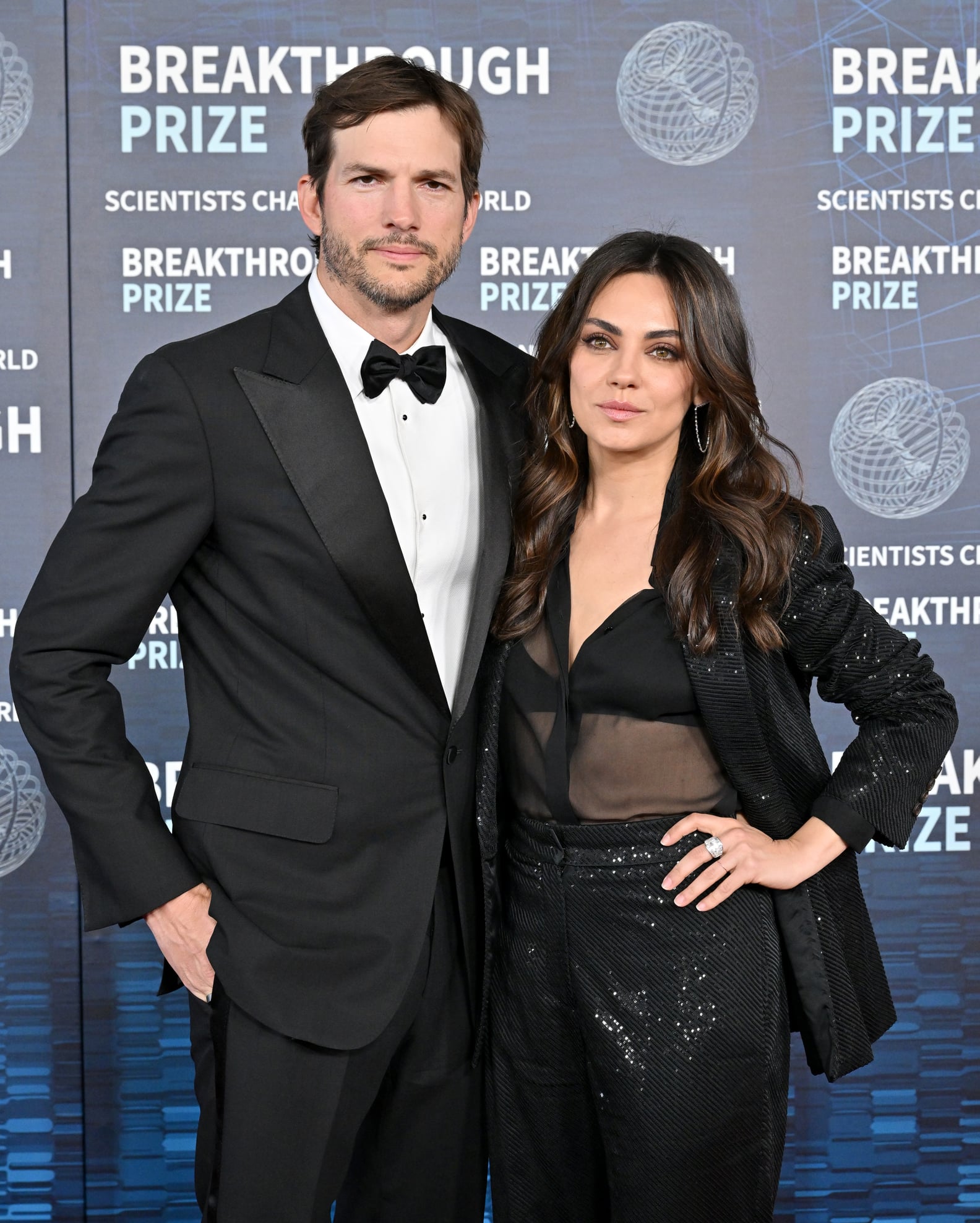 Mila Kunis and Ashton Kutcher at Breakthrough Prize Ceremony | PS Celebrity