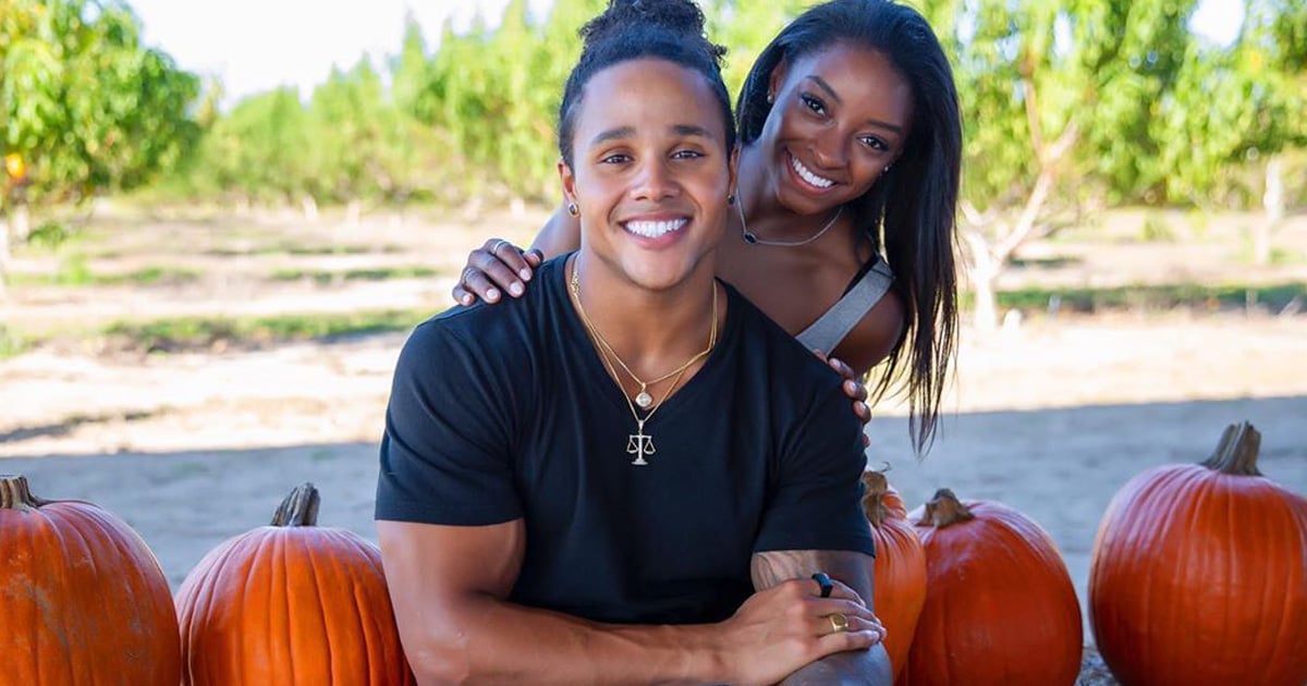 Simone Biles and Stacey Ervin Jr. Pumpkin Patch Photo | PS Celebrity
