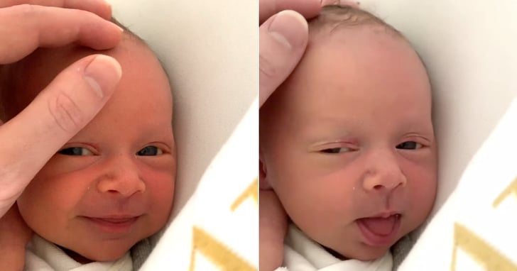 Video of Newborn Baby Smiling While Getting Her Head Rubbed | POPSUGAR ...