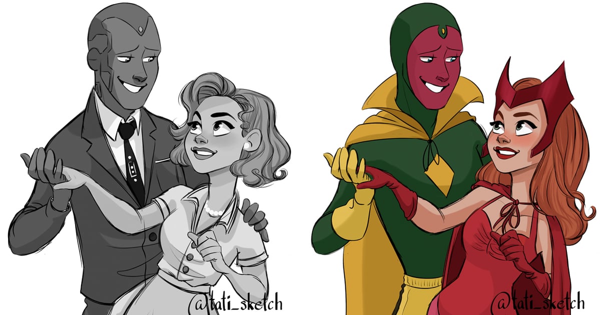 Artist Draws WandaVision Characters in Each Decade | Photos | POPSUGAR ...