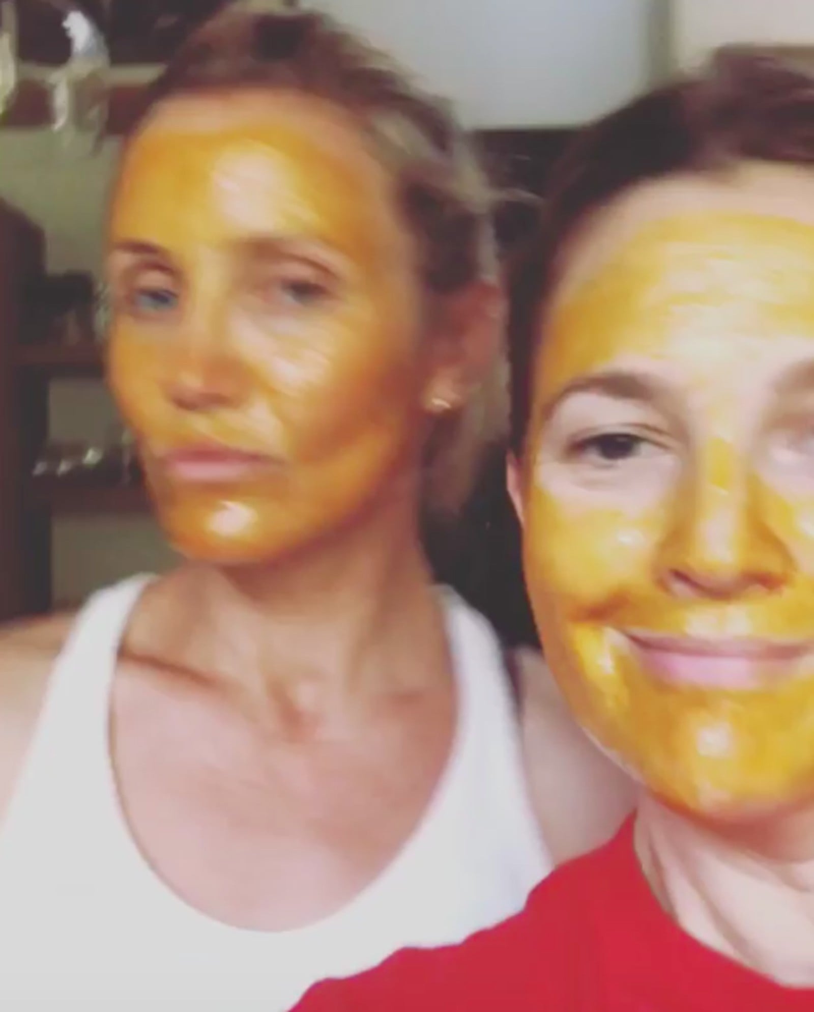 Drew Barrymore and Cameron Diaz Face Mask Instagram Photo | POPSUGAR ...