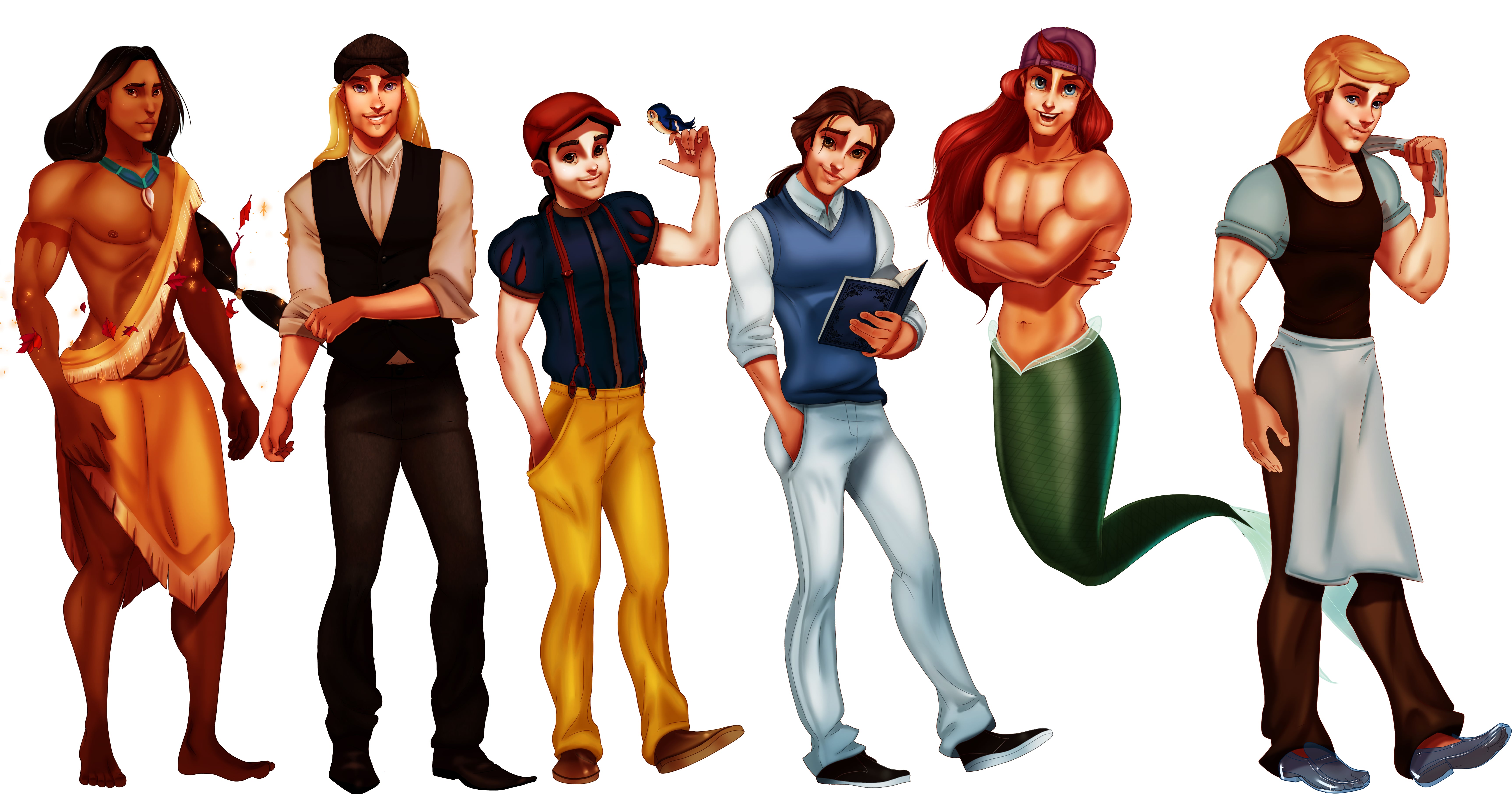 This Artist Reimagines Disney Princesses As Princes Popsugar Smart Living