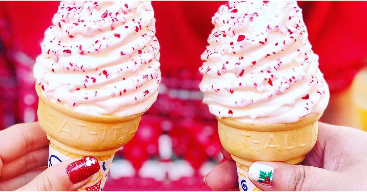 Disneyland Candy Cane Soft Serve | POPSUGAR Food