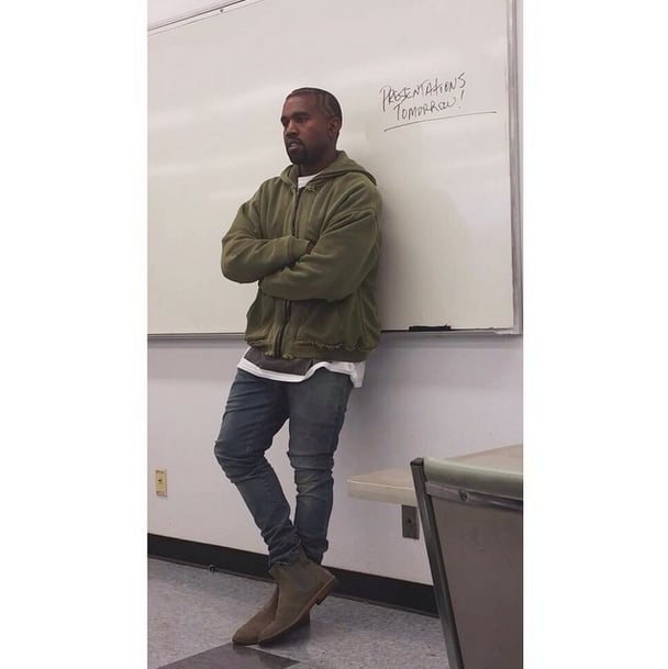 Kanye West Teaching at LA Community College | Pictures | POPSUGAR Celebrity