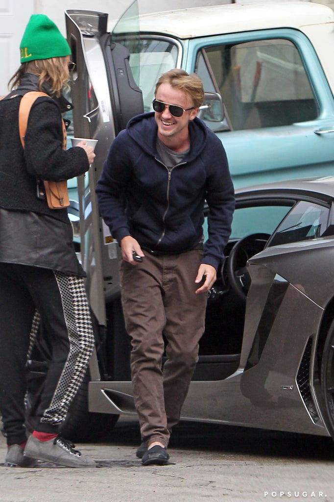Tom Felton Driving a Lamborghini Aventador | POPSUGAR Celebrity