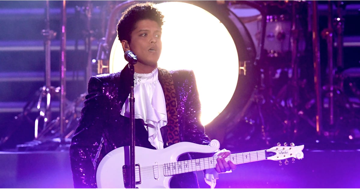 Bruno Mars Prince Tribute Video at the 2017 Grammys | POPSUGAR ...