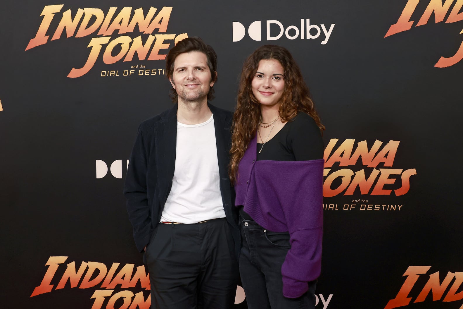 Adam Scott Brings Daughter Frankie to Indiana Jones Premiere | PS UK ...