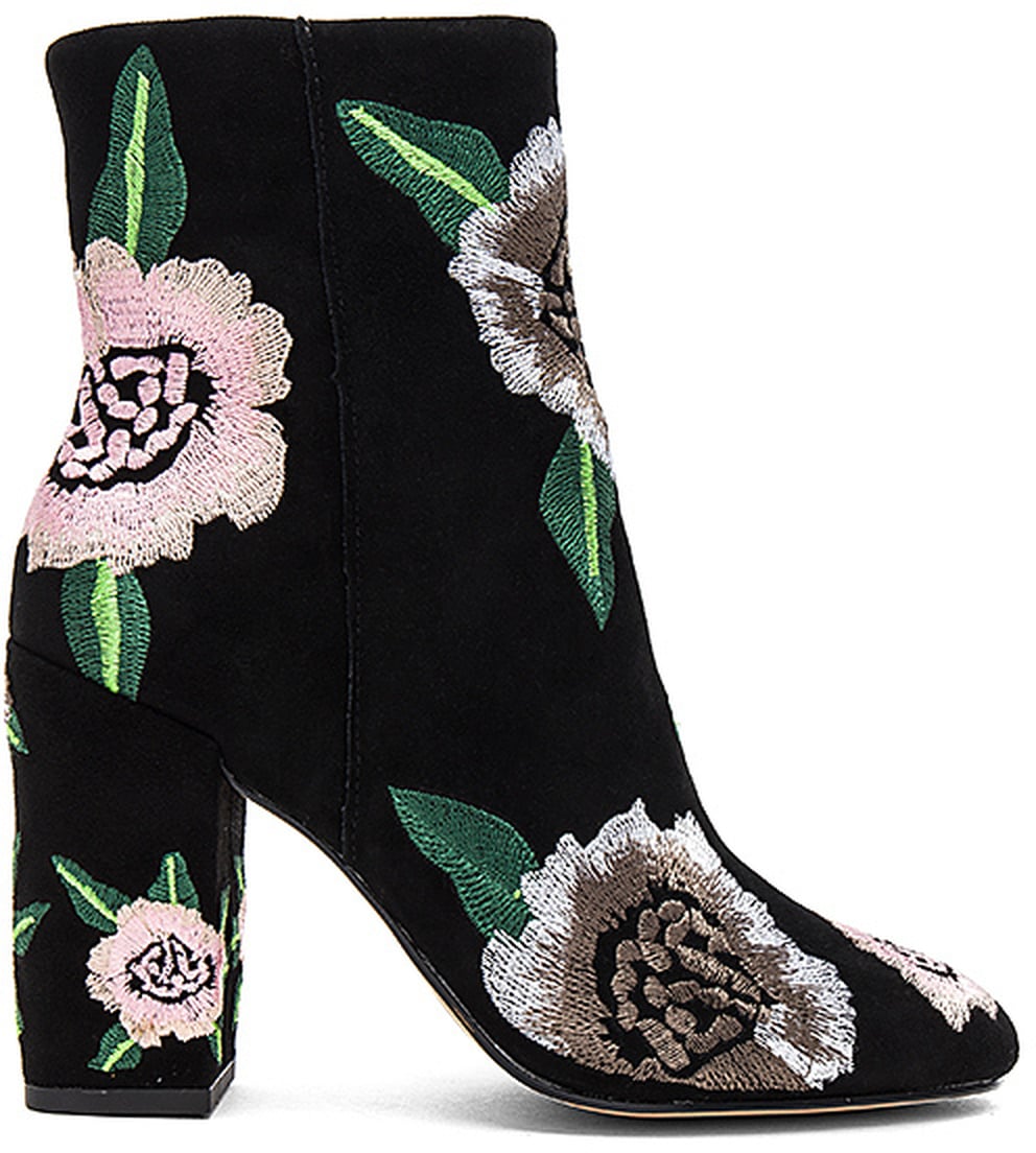 Rosie Huntington Whiteley Christian Louboutin Floral Boots | PS Fashion