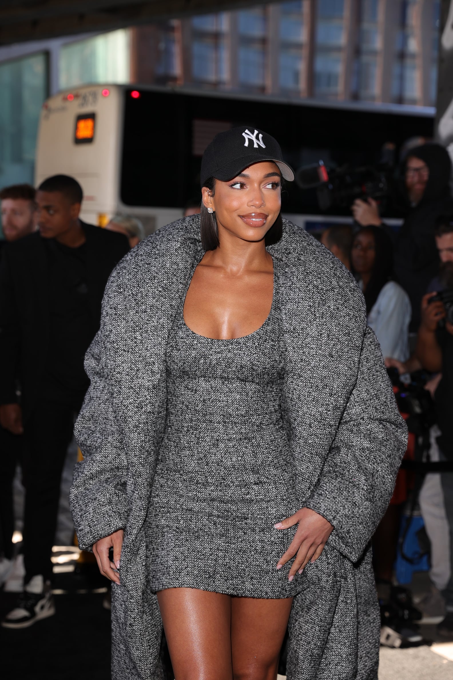 Lori Harvey's Massive Coat at NYFW | Photos | PS Fashion