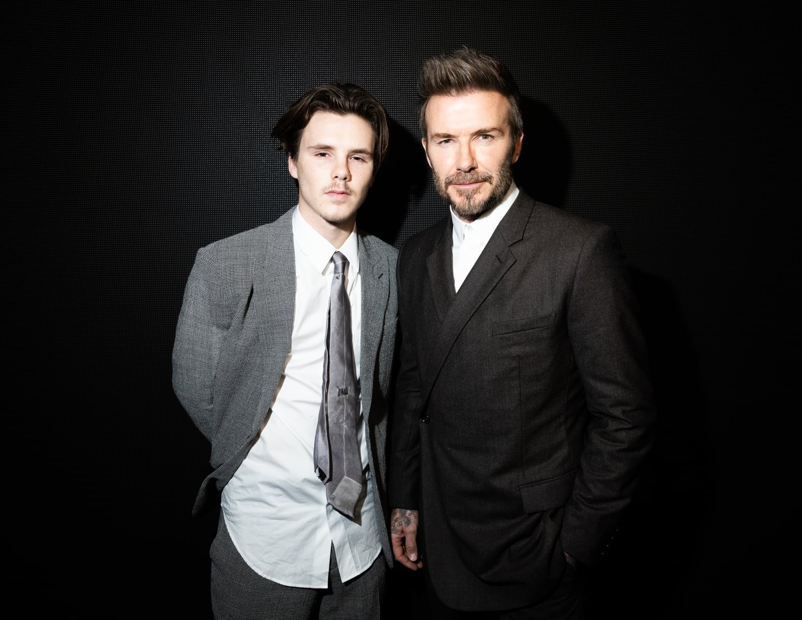 David and Cruz Beckham Sit Front Row at Paris Fashion Week | PS Celebrity