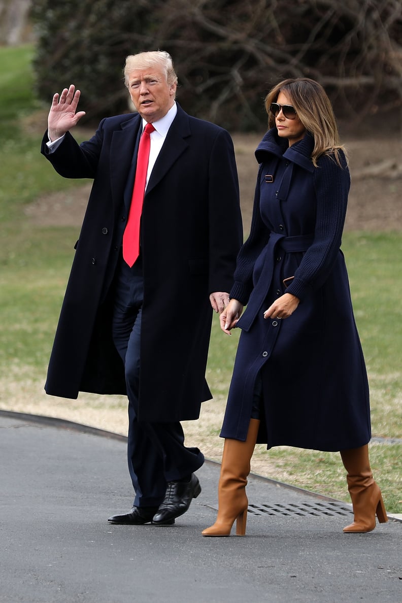 Melania Trump Wearing Tan Boots | PS Fashion