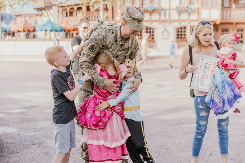 Photos of Military Dad Surprising His Family at Disney World | POPSUGAR ...