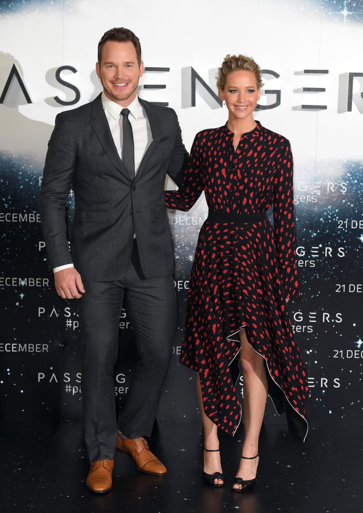 Jennifer Lawrence and Chris Pratt on Passengers Press Tour | POPSUGAR ...