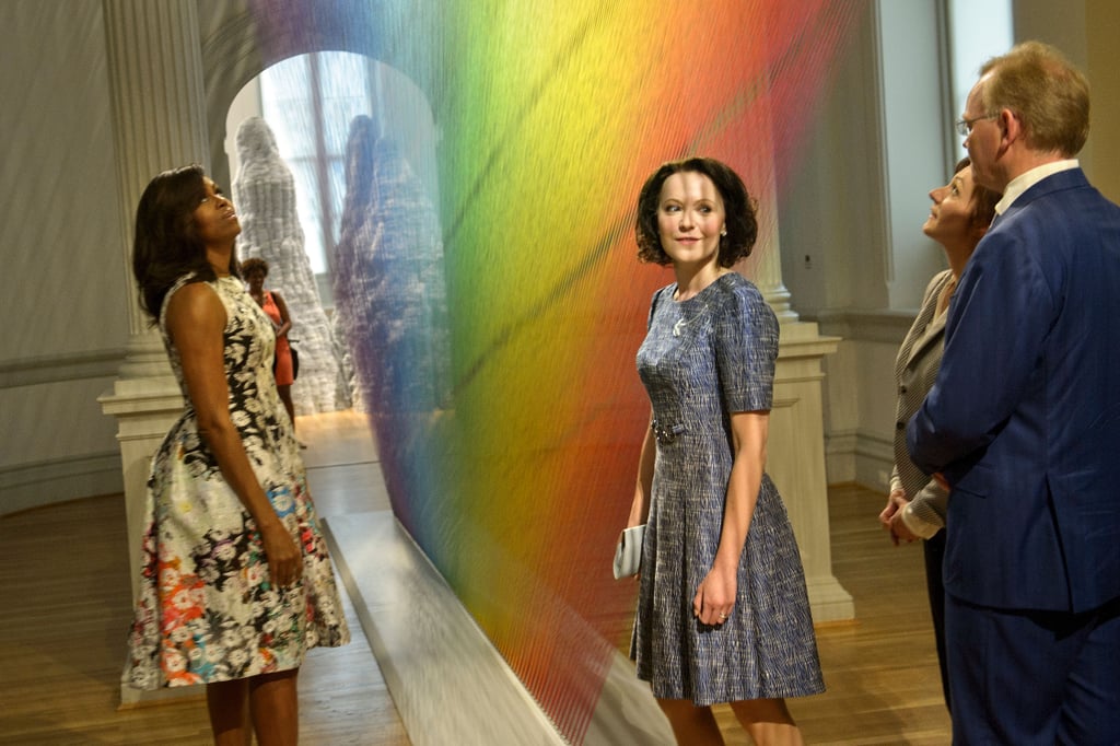 Michelle Obama's Dress While Visiting the Renwick Gallery | POPSUGAR ...
