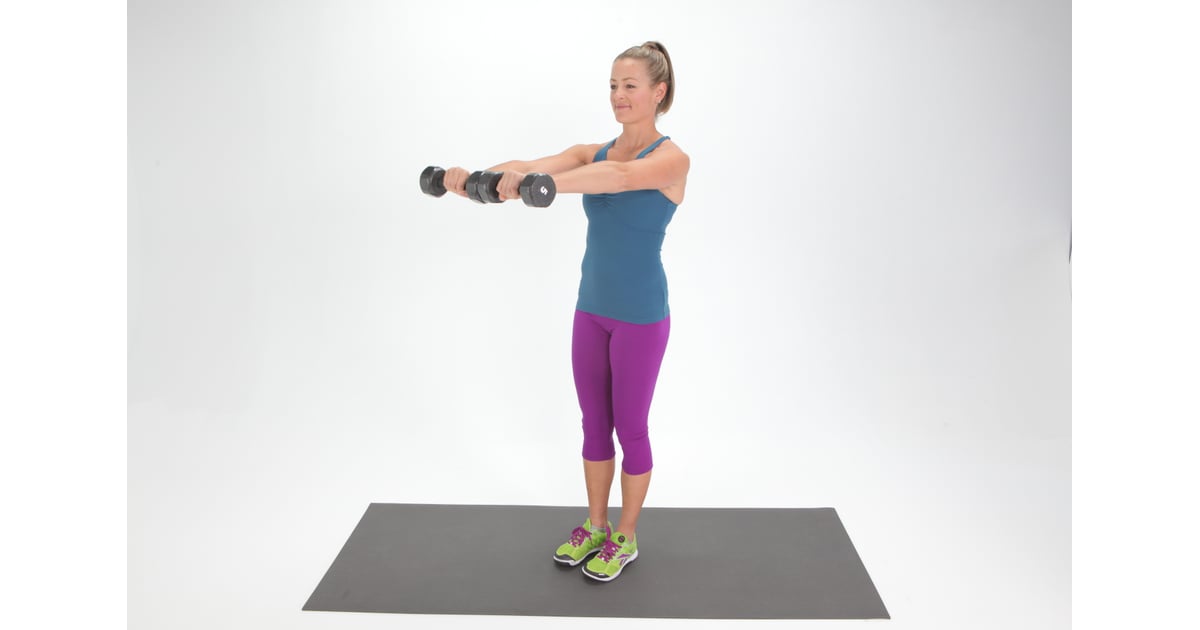 Circuit 2, Exercise 2: Dumbbell Front Arm Raise | Try Venus Williams's ...
