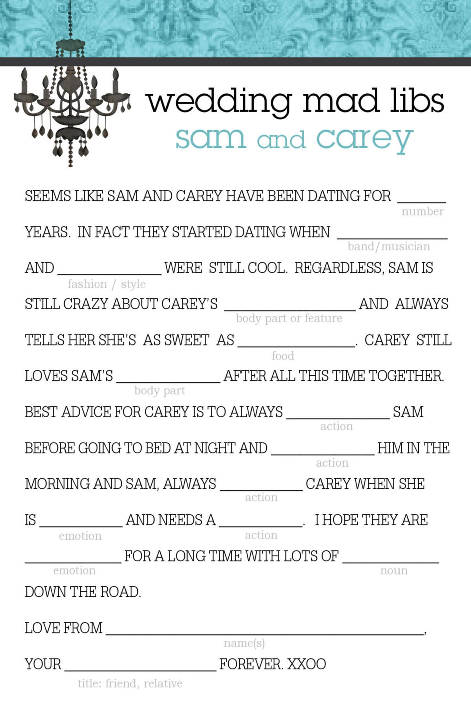 Wedding Games on Etsy | PS Smart Living