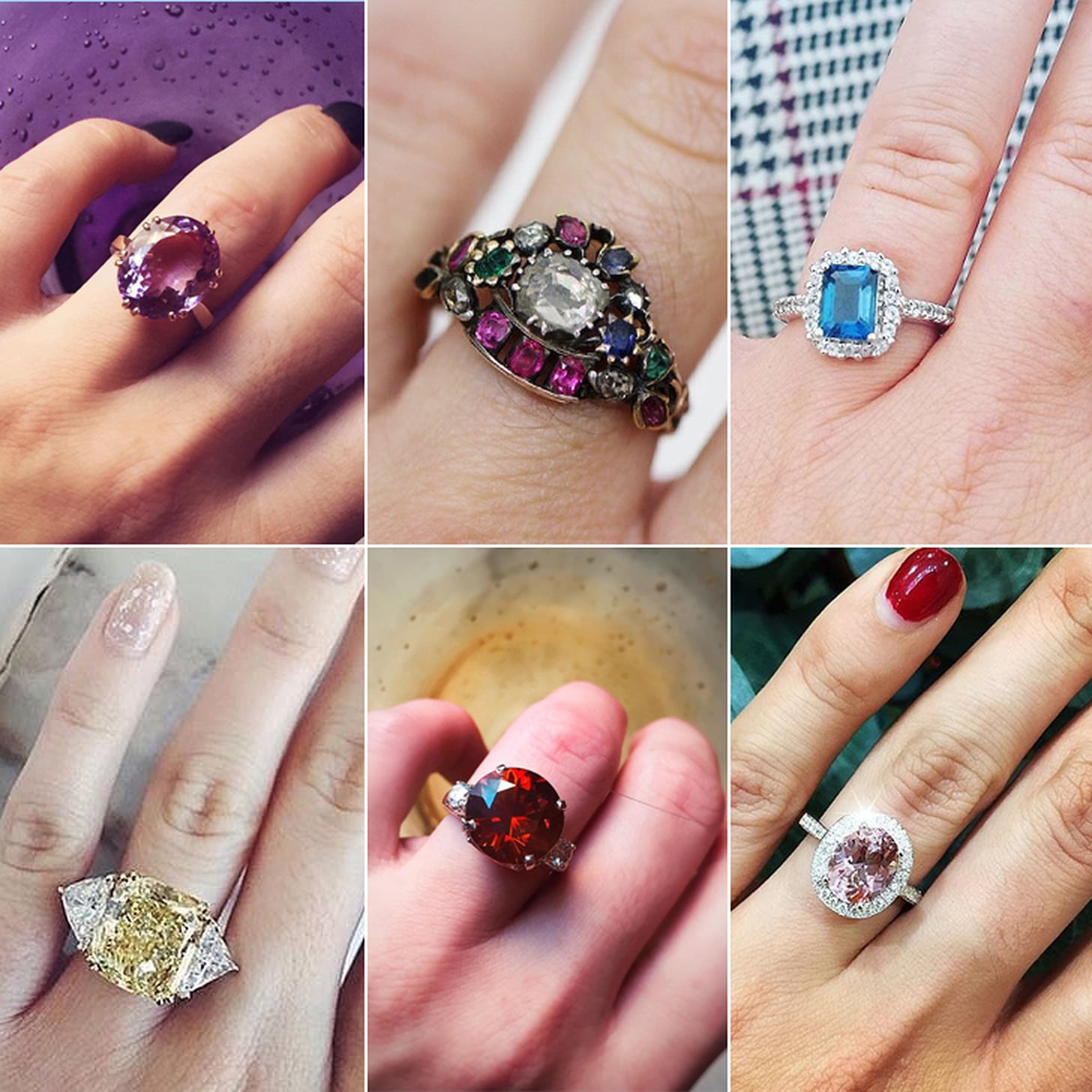 Colorful Engagement RIngs | PS Love