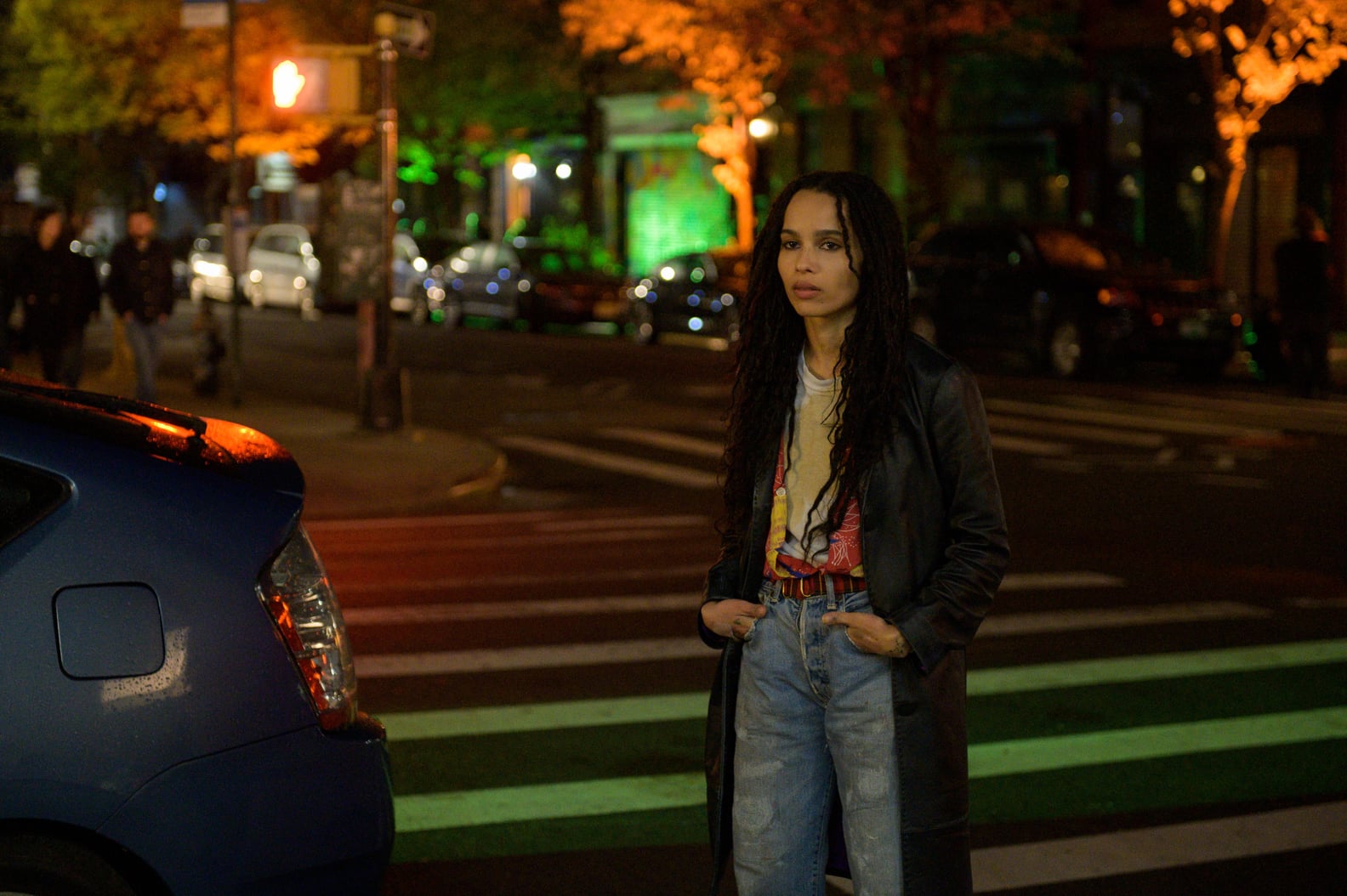 Zoë Kravitz's Leather Jacket as Rob on High Fidelity | POPSUGAR Fashion