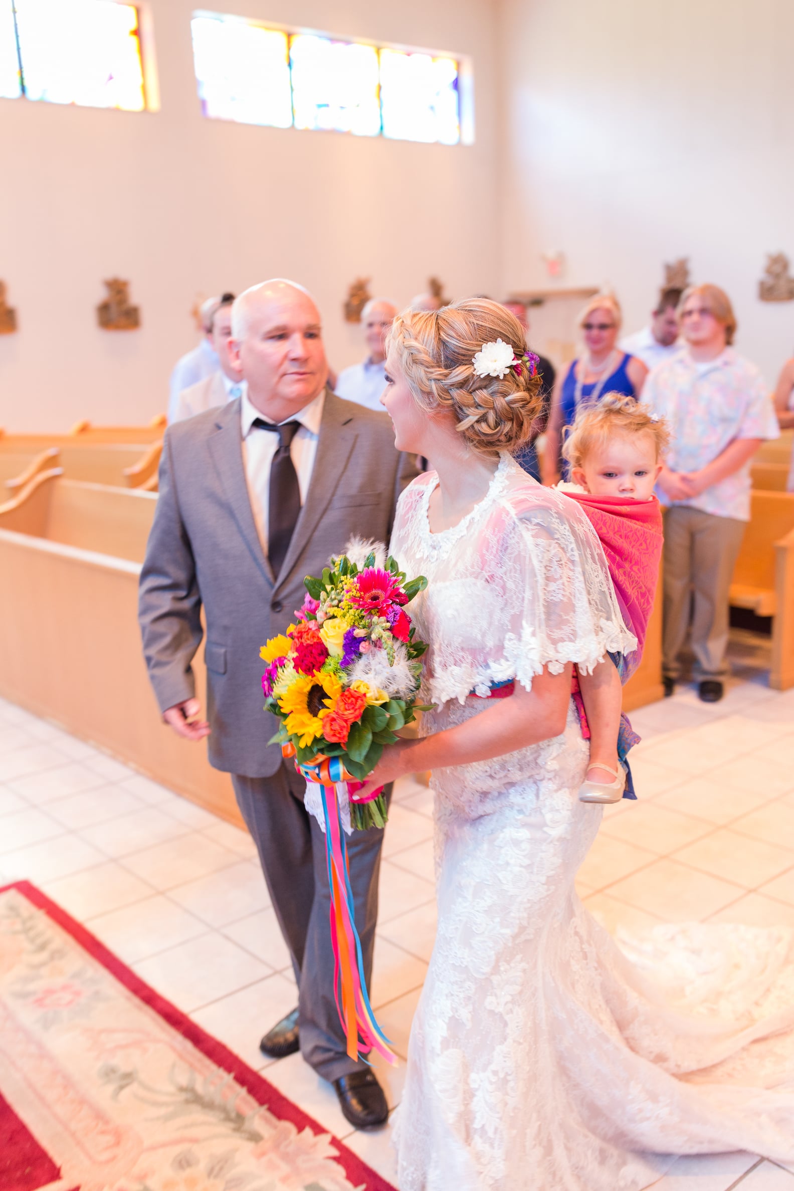 Photos of a Bride Wears Toddler During Her Wedding | PS Family