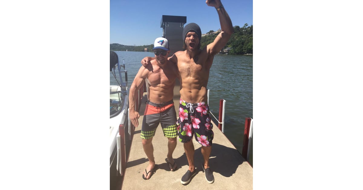 Jared Padalecki Shirtless With Stephen Amell Popsugar Celebrity Photo 2