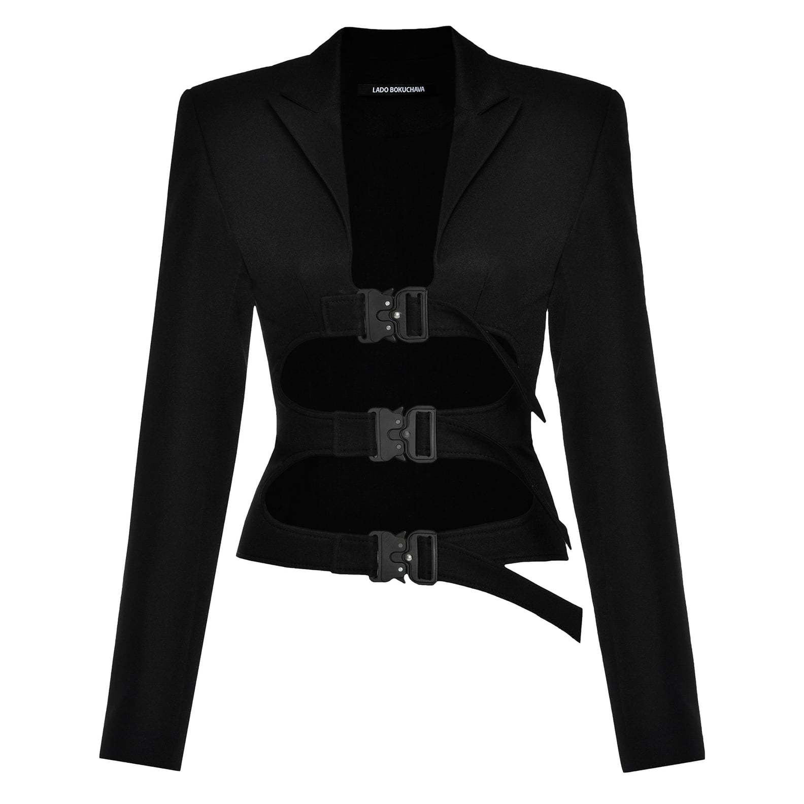 Kylie Jenner Wears a Lado Bokuchava Cutout Buckle Blazer | PS Fashion