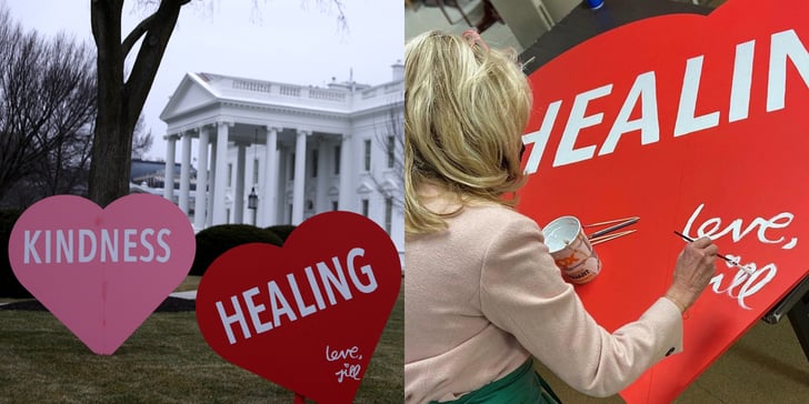 Jill Biden Decorates White House Lawn For Valentine's Day | POPSUGAR ...