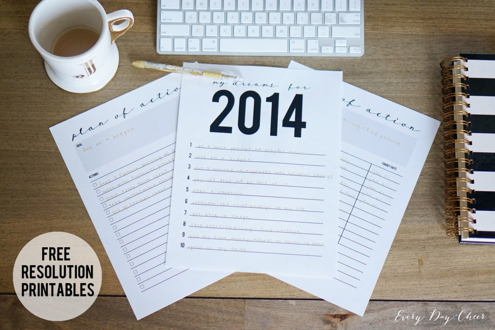 2014 New Year's Resolution Printables | PS Smart Living