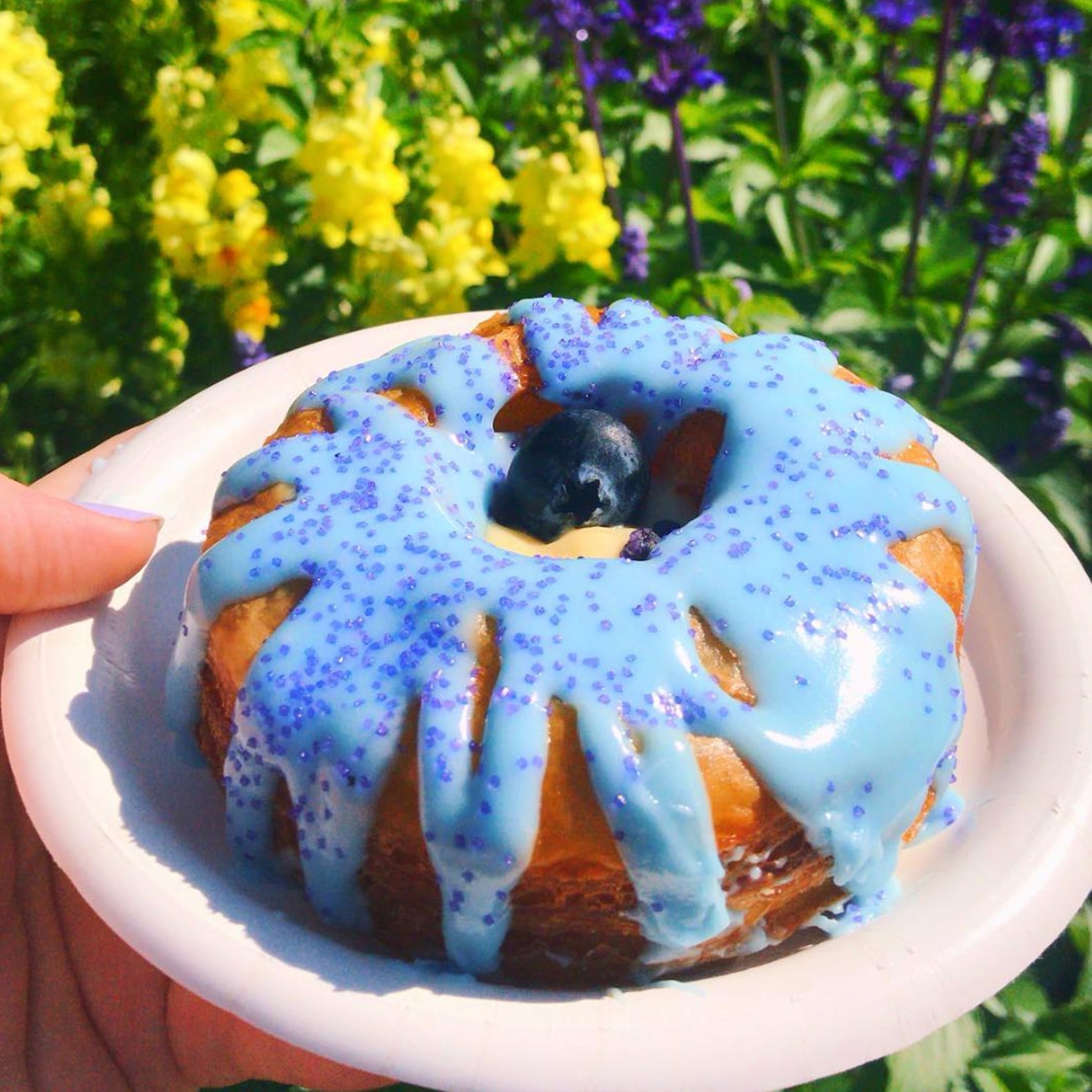 Disney World Epcot Violet Vanilla Blueberry Cronut | PS Food