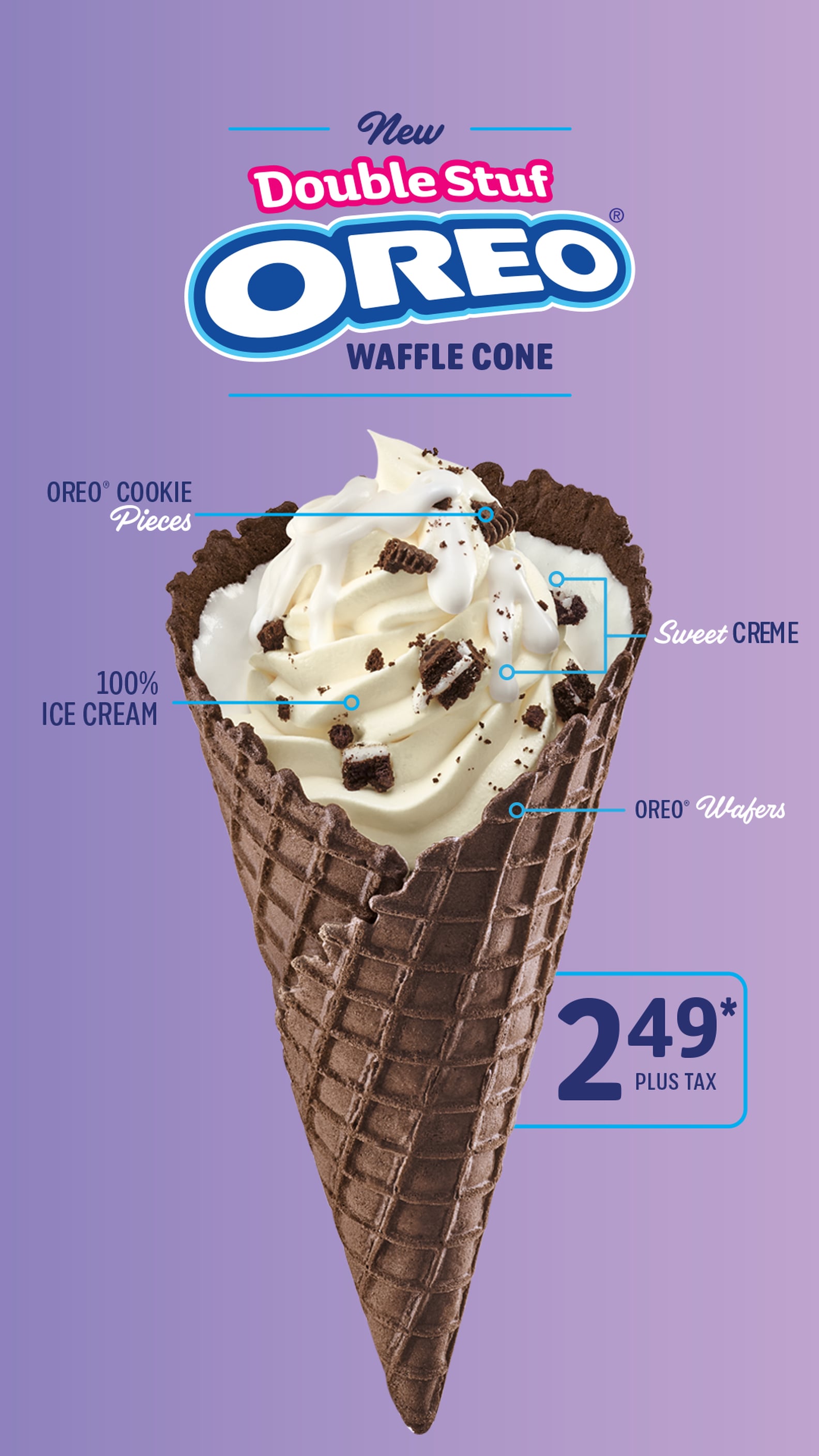 Sonic Double Stuf Oreo Waffle Cone | PS Food