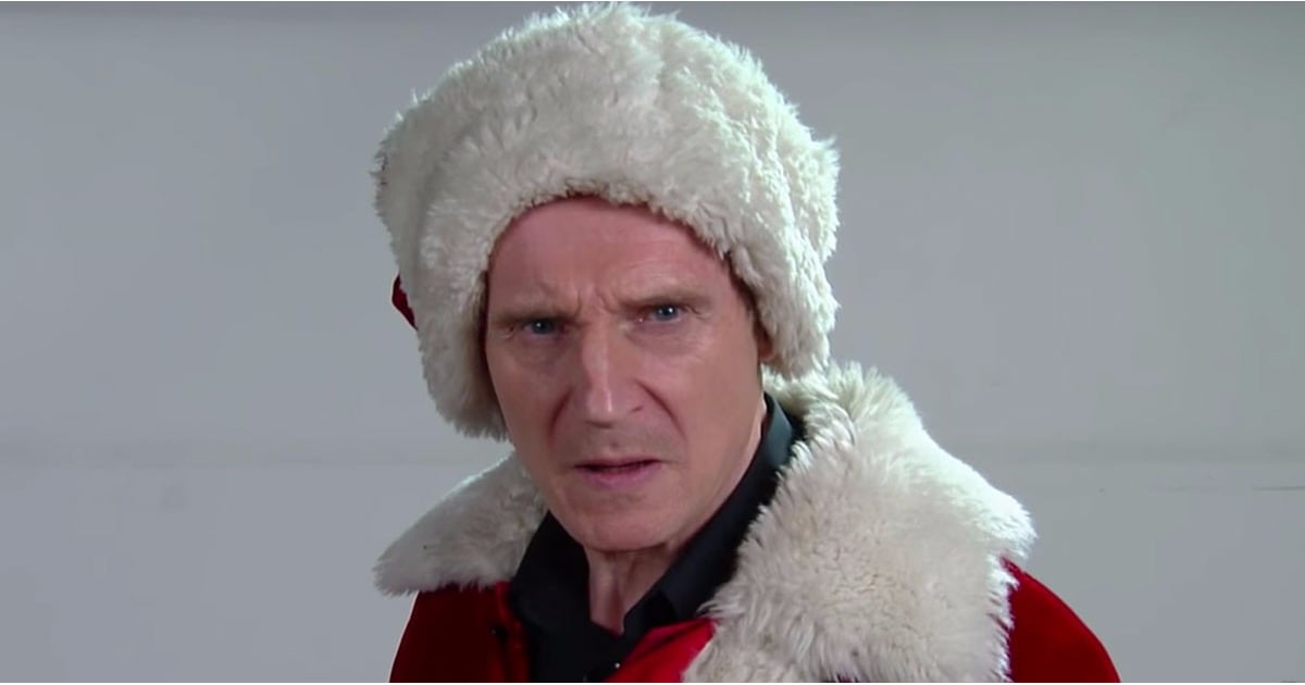 Liam Neeson's Mall Santa Claus Audition on Late Show 2016 | POPSUGAR ...