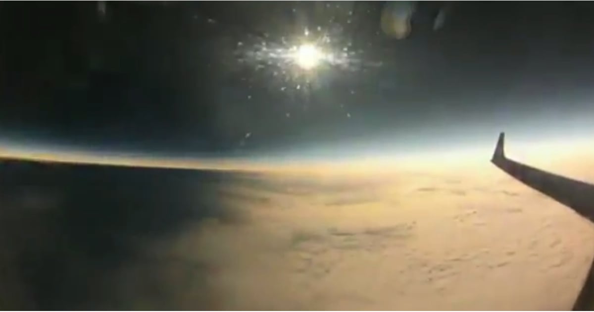 Solar Eclipse From Plane Video | POPSUGAR Smart Living