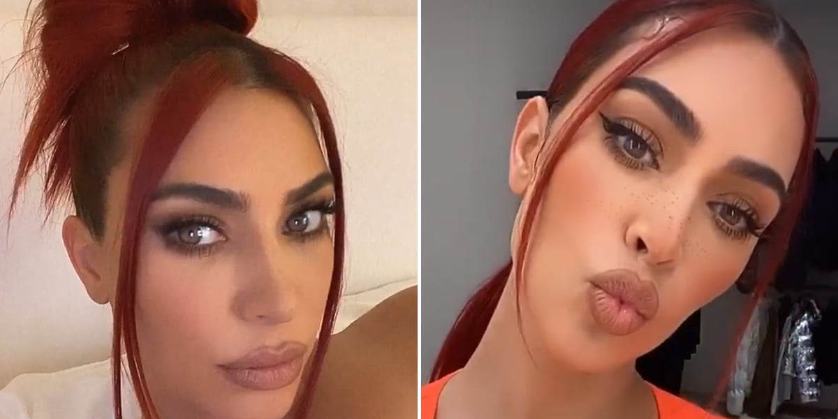 Kim Kardashian Dyed Her Hair Red Post-Lockdown | POPSUGAR Beauty