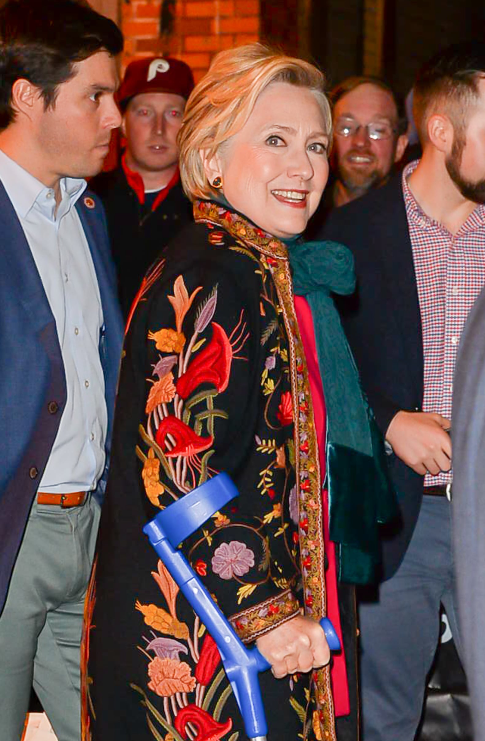Hillary Clinton Wearing Embroidered Floral Coat | PS Fashion