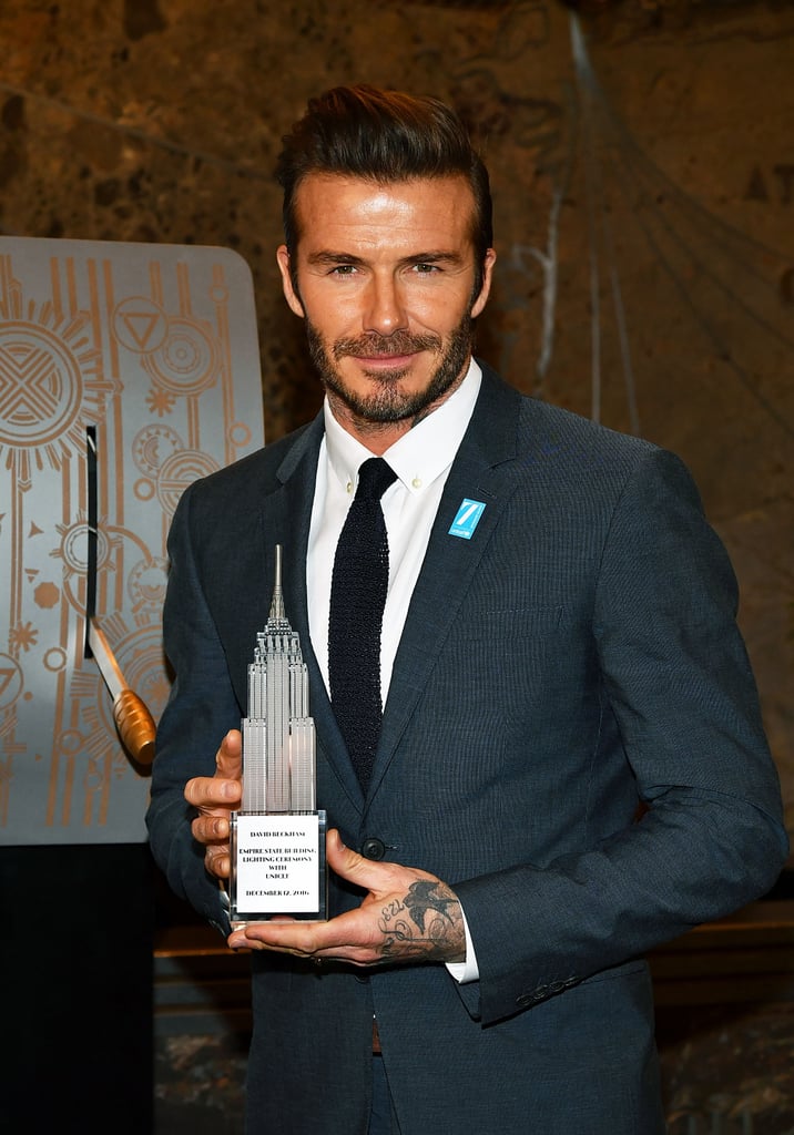 David Beckham Lights the Empire State Building Dec. 2016 | POPSUGAR ...