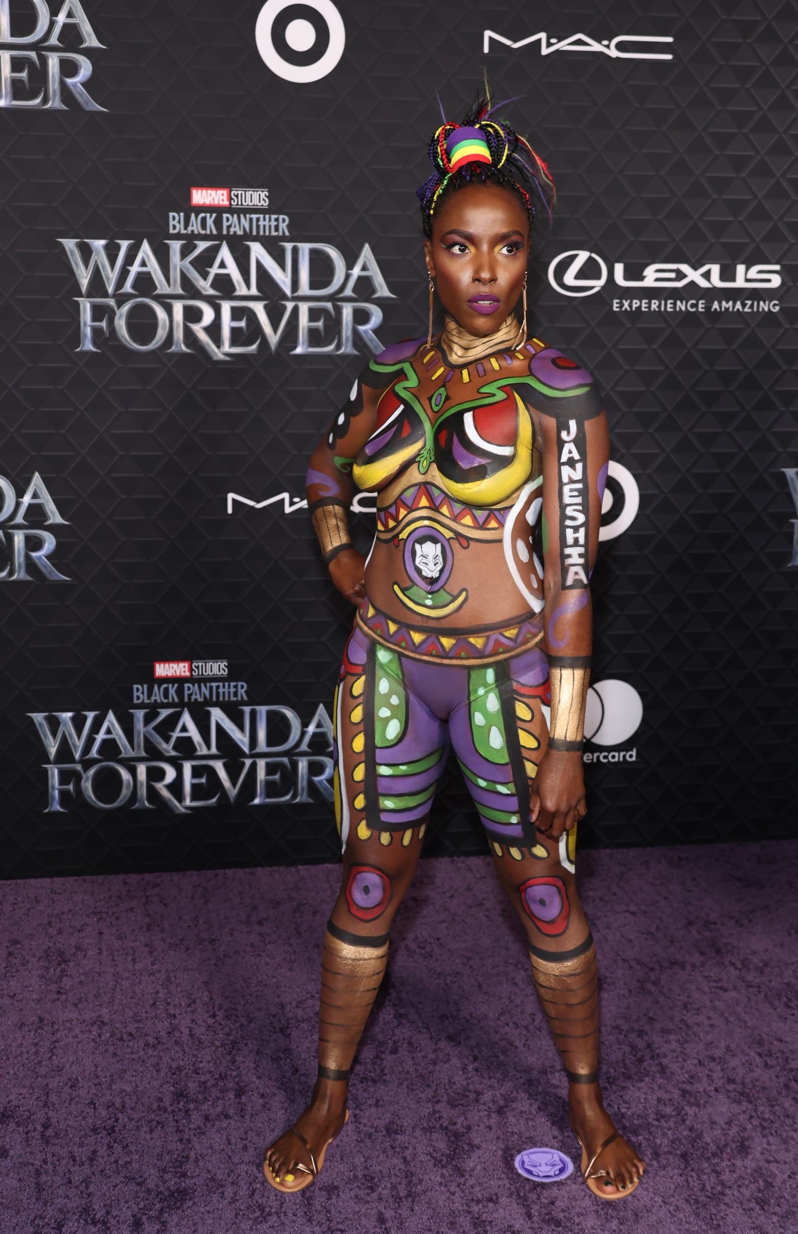 Janeshia Adams-Ginyard's Chadwick Boseman Body Paint | PS Beauty
