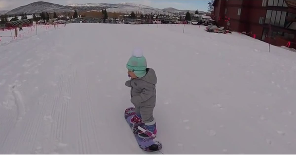 Toddler Snowboarding For the First Time | POPSUGAR Family