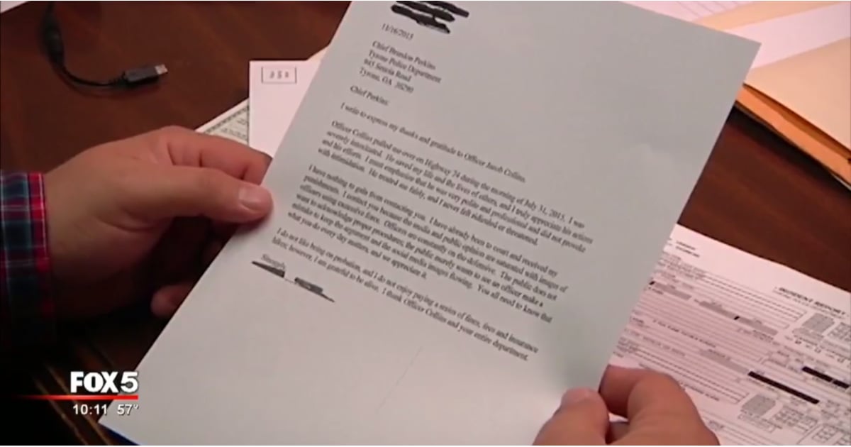 Man Writes Police Officer Thank You Letter For Arresting Him | POPSUGAR ...