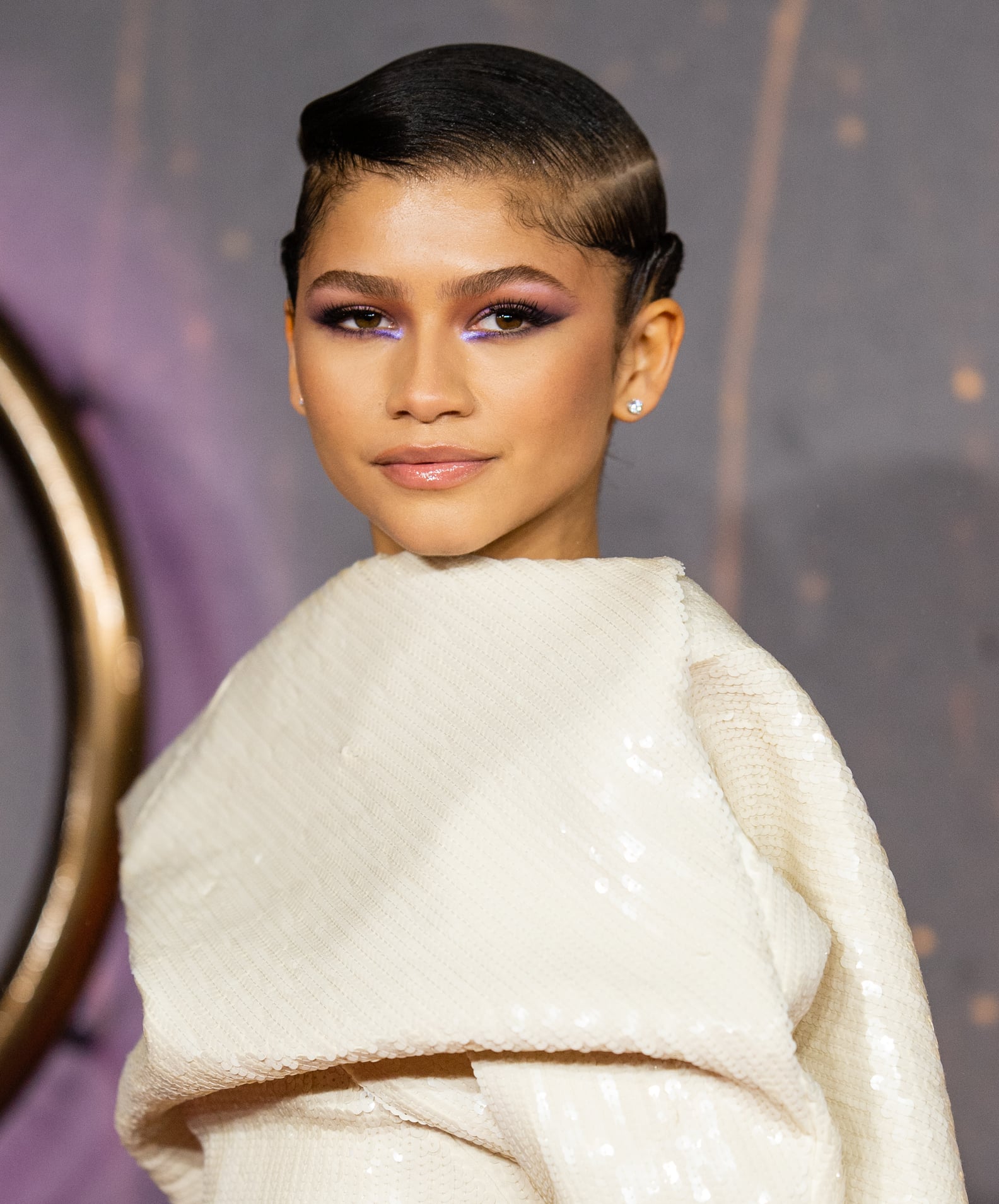 See Zendaya's Purple Reverse Eyeliner at Dune Premiere | PS Beauty