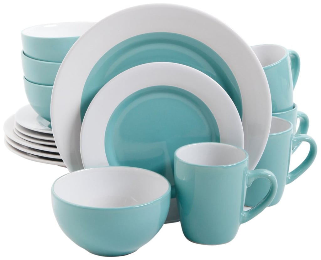Deluxe 16-Piece Dinnerware Set | Teal Kitchen Appliances and ...