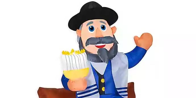 Mensch on a Bench Inflatable | PS Family
