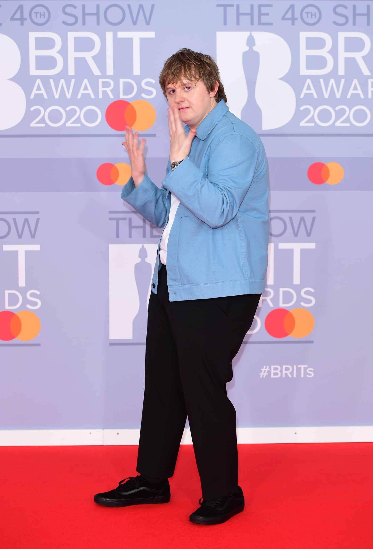 Lewis Capaldi Posing on the 2020 BRIT Awards Red Carpet | PS Celebrity
