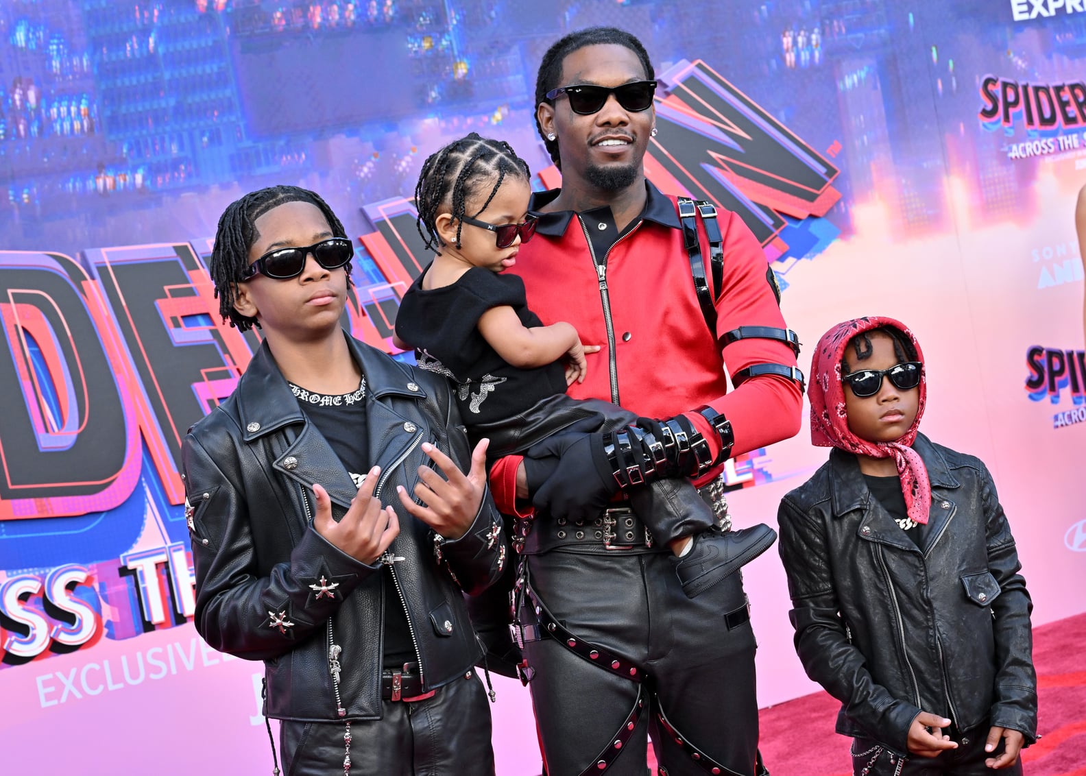 Offset and Sons Wave, Kody, Jordan at Spider-Man Premiere | PS Celebrity
