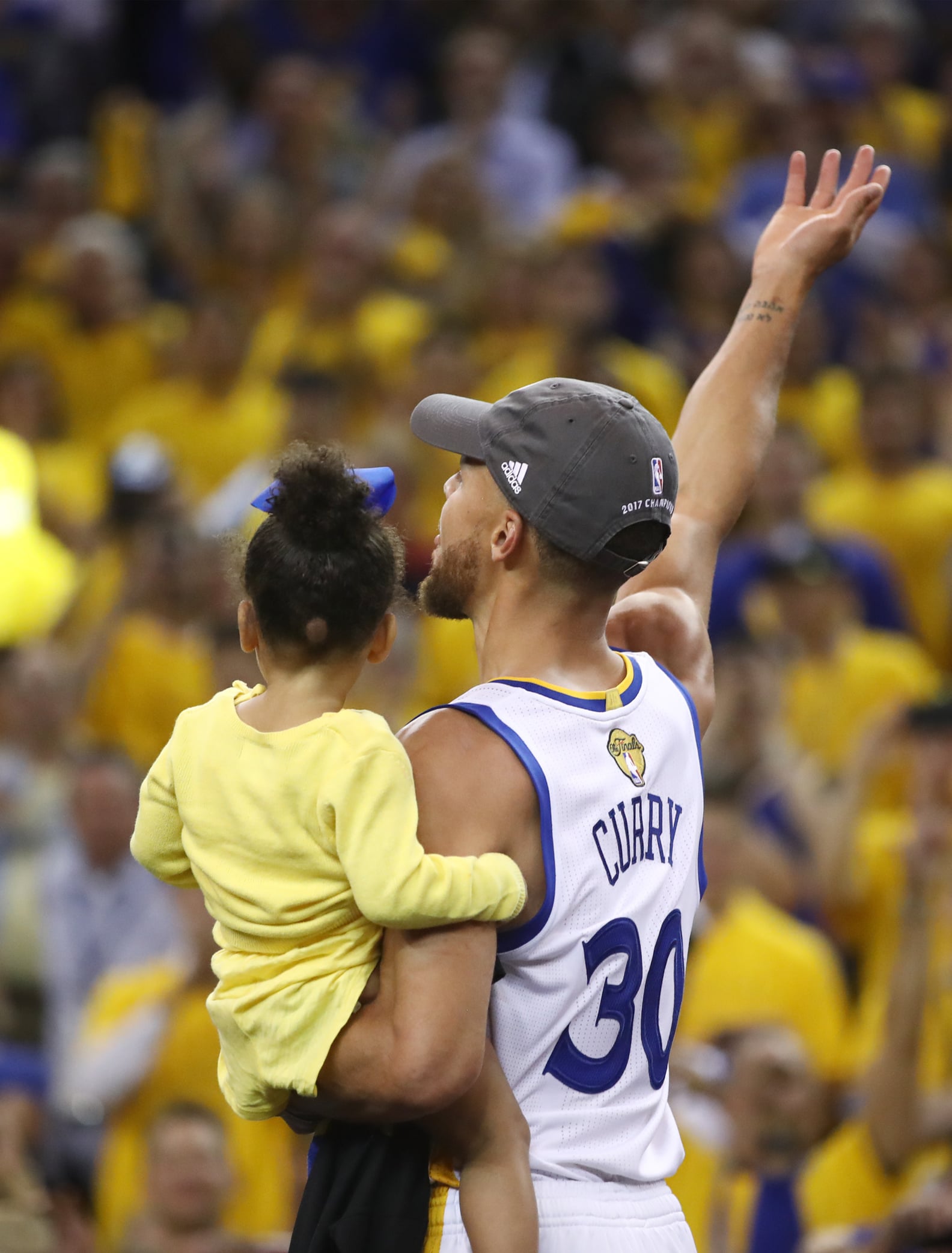 Stephen Curry With Daughters at NBA Finals Game June 2017 | PS Celebrity