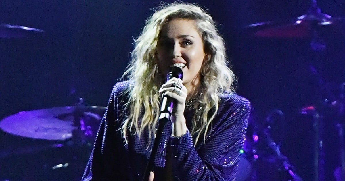 Miley Cyrus's Purple Minidress January 2019 | POPSUGAR Fashion
